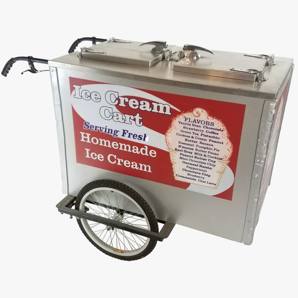 Ice Cream Push Cart W Blue Wheels Air Designs