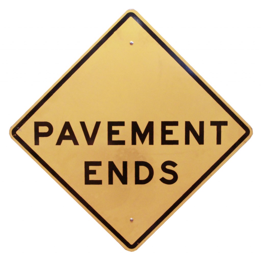 PAVEMENT ENDS WARNING SIGN | Air Designs