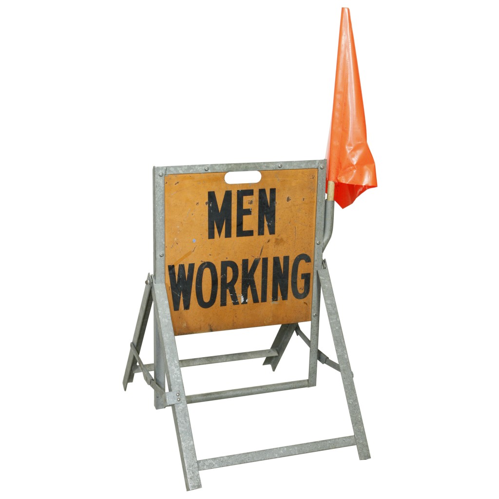 MEN WORKING / METAL A FRAME SIGN | Air Designs