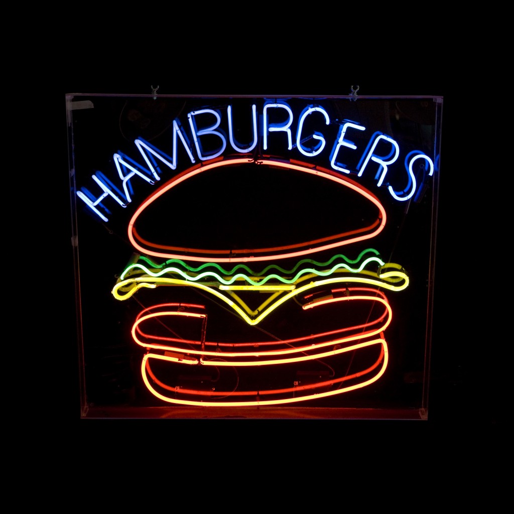 HAMBURGERS W/ IMAGE / NEON SIGN | Air Designs