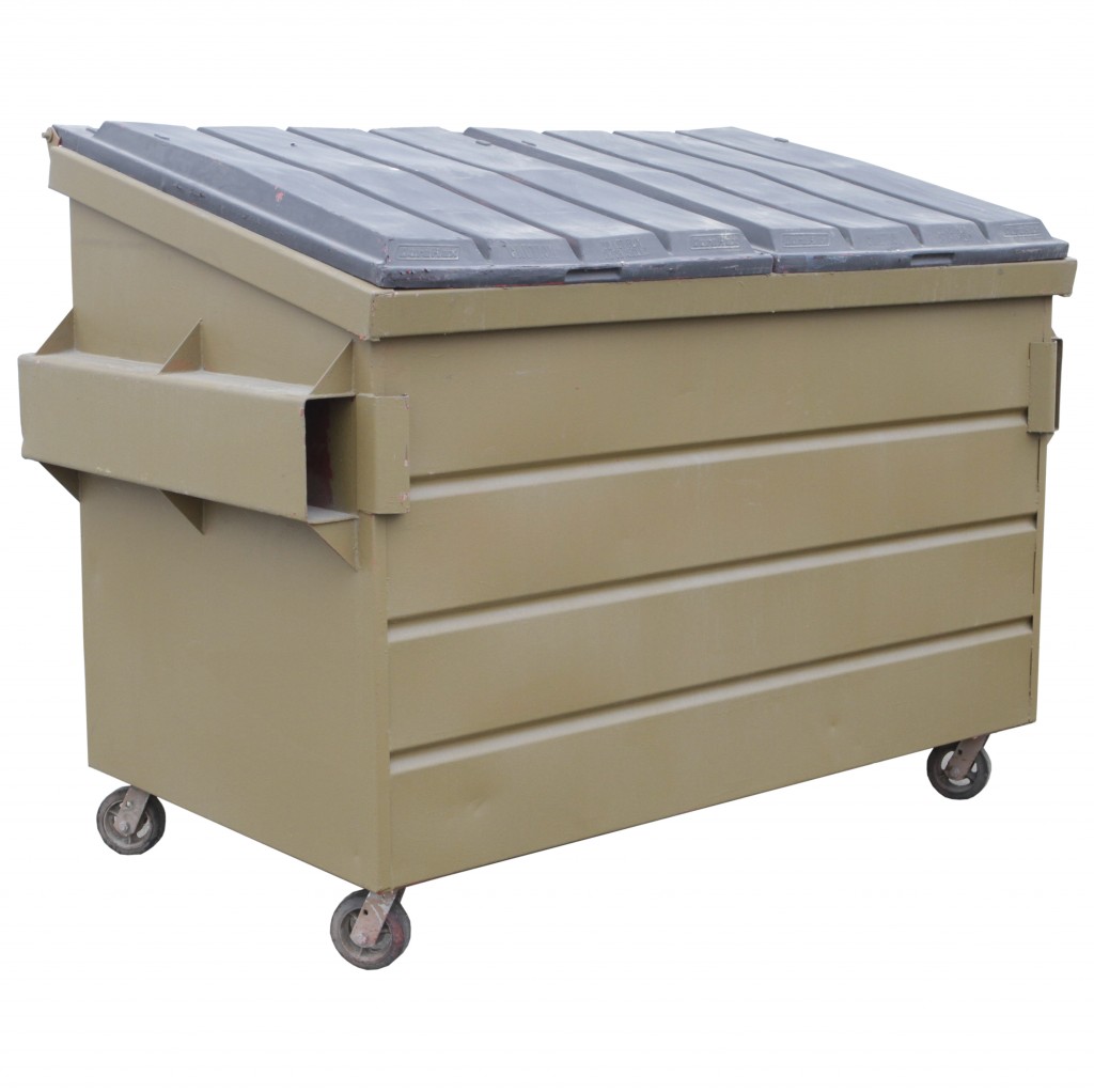 DUMPSTER / 4 YARD / DARK BLUE W/ FLAT LIDS | Air Designs