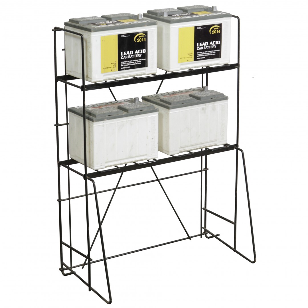 BATTERY WIRE RACK W/ 4 BATTERIES / BLACK | Air Designs