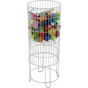 WIRE DUMP BIN / 12″ ROUND / WHITE | Air Designs